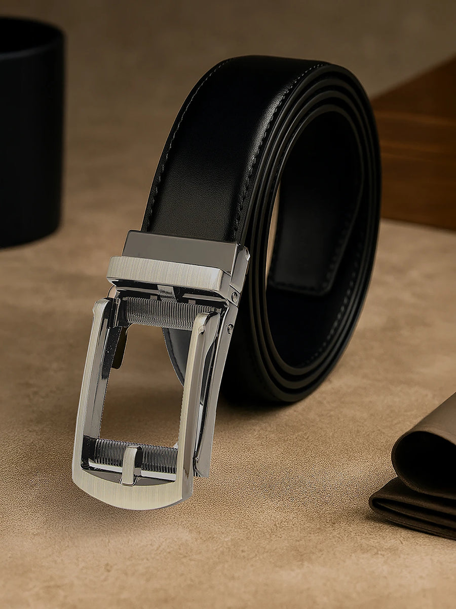Alpha Ratchet Leather Belt - Black – AQUATAN